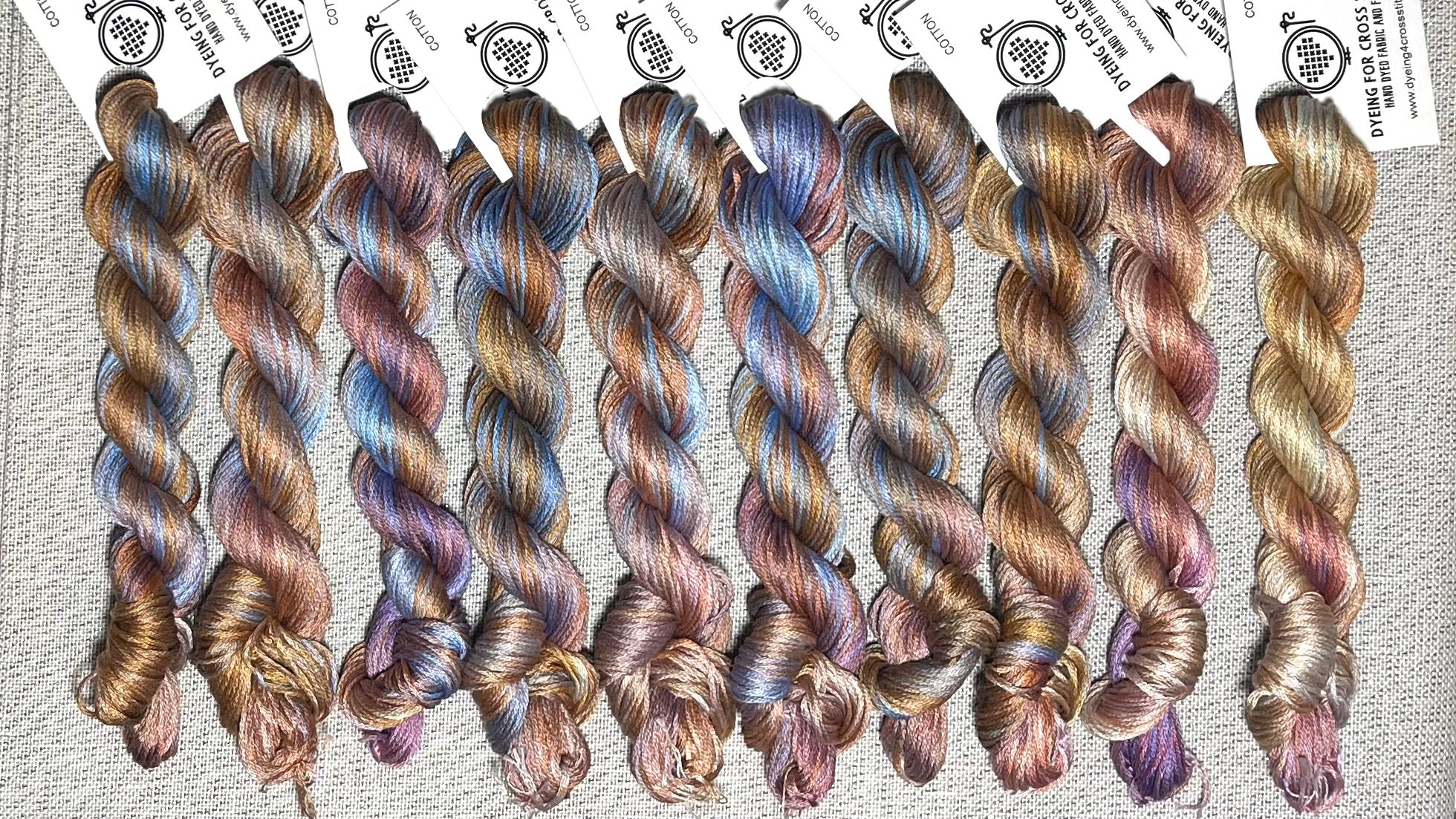 Dyeing for Cross Stitch | hand dyed cross stitch fabric and floss